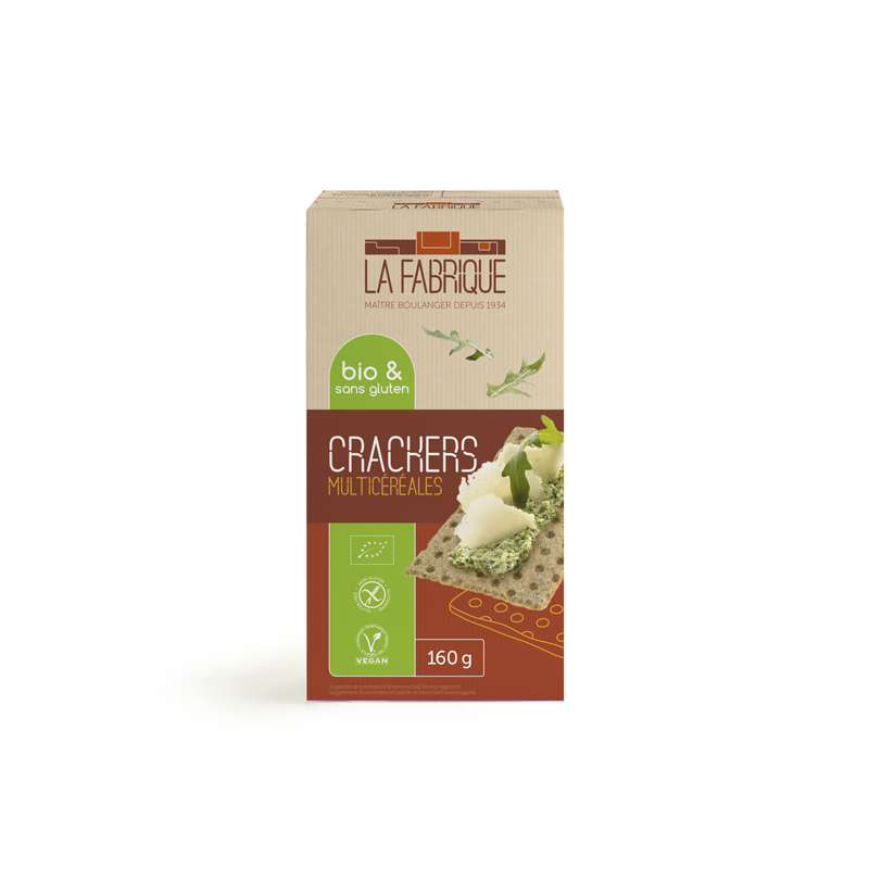Crackers multicéréales sans gluten et bio - La Fabrique Cornu